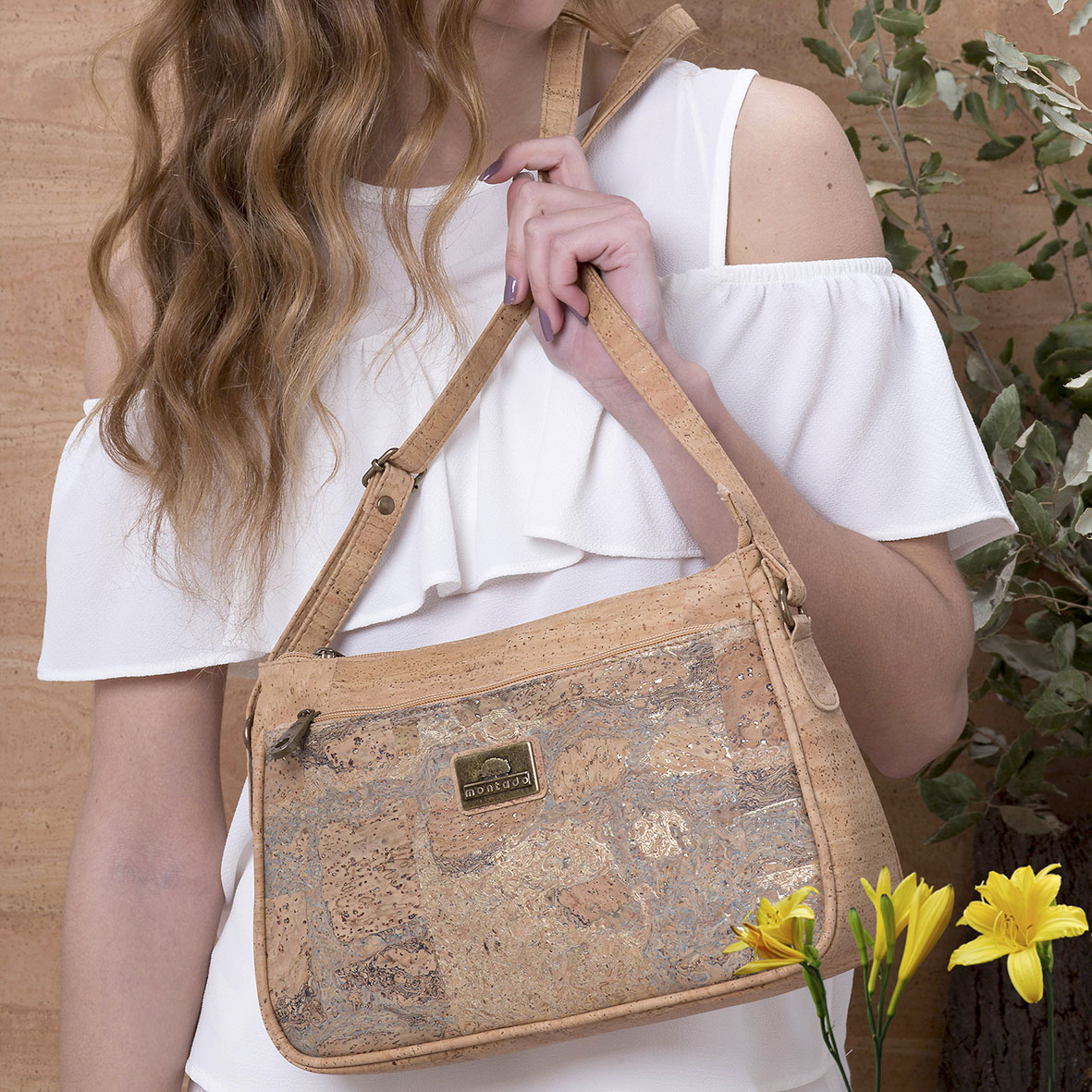 Geantă femei #461C135 |MONTADO®CORK| |piele vegetală| - SHOEBAADOO